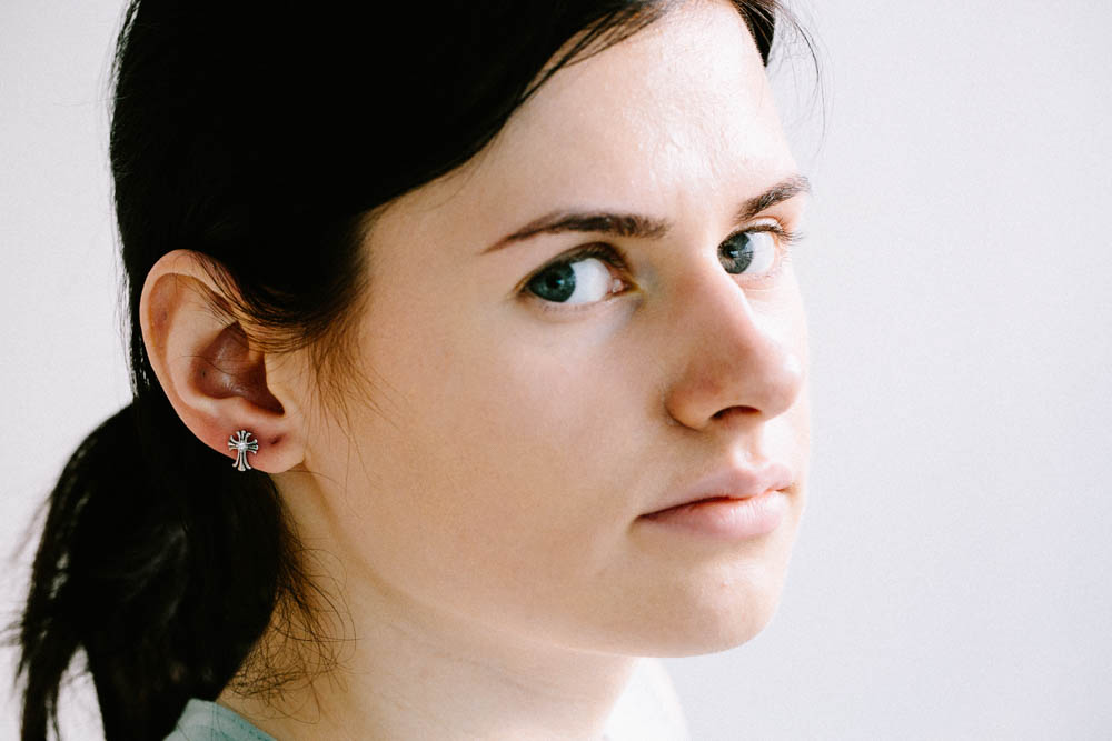 Cz Three-pronged Cross Piercing ( Silver ) on Luulla